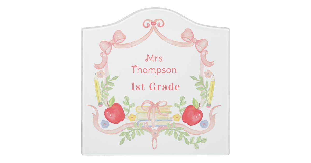 Personalized School Crest | Classroom Teacher Door Sign | Zazzle