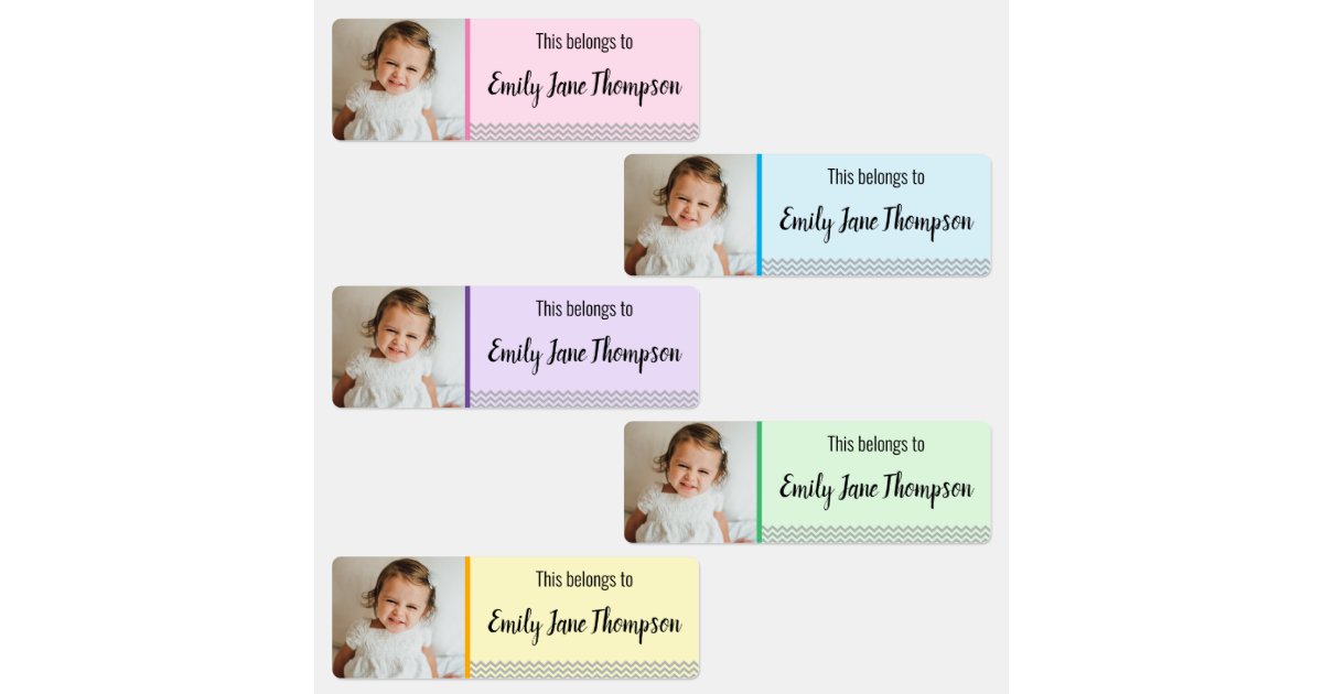 Personalized School Girl kids Kids' Labels | Zazzle