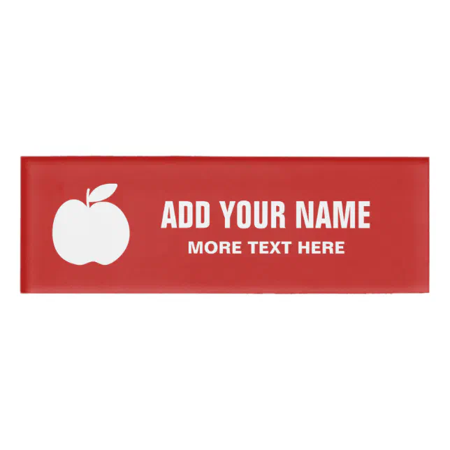 Personalized school teacher magnetic name tags | Zazzle