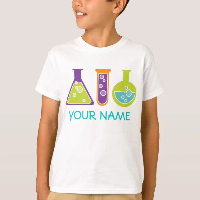 Personalized Scientist Cute Kids Lab Tee Shirt | Zazzle