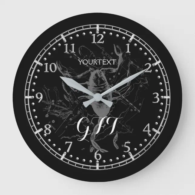 Personalized Scorpio Constellation Zodiac Large Clock | Zazzle