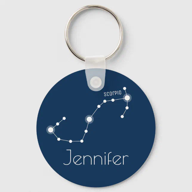 Personalized Scorpio Zodiac Constellation Keychain | Zazzle