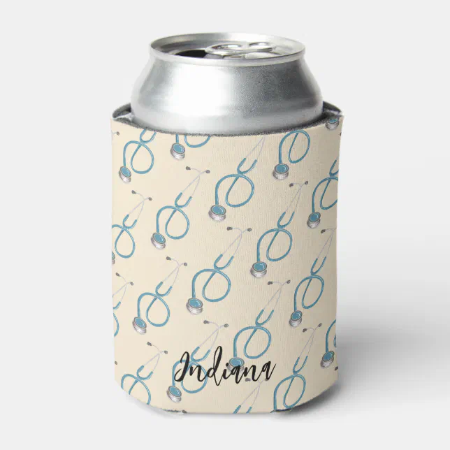 Personalized Script Medical Assistant Stethoscope Can Cooler | Zazzle
