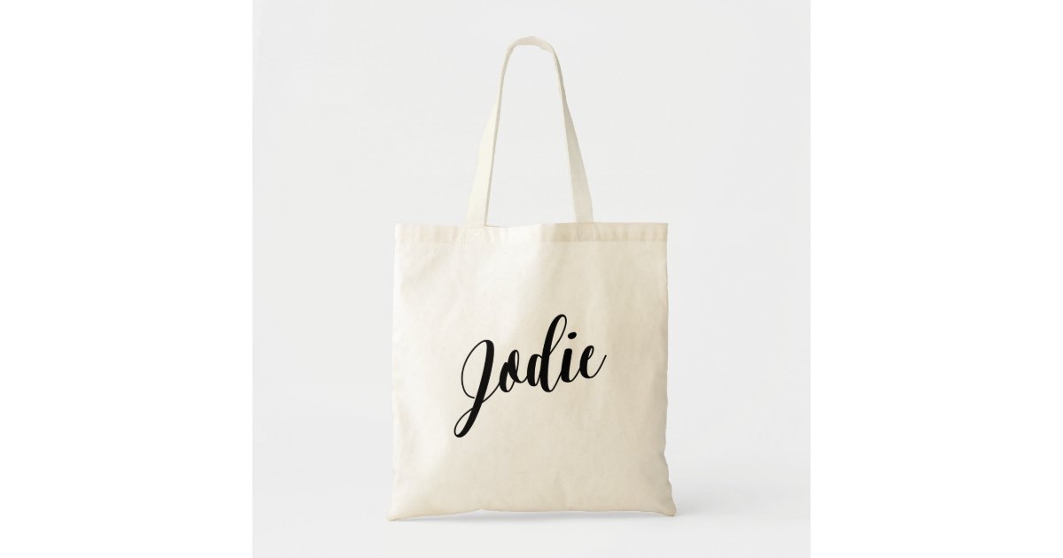 Personalized Script Tote Bag- Jodie | Zazzle