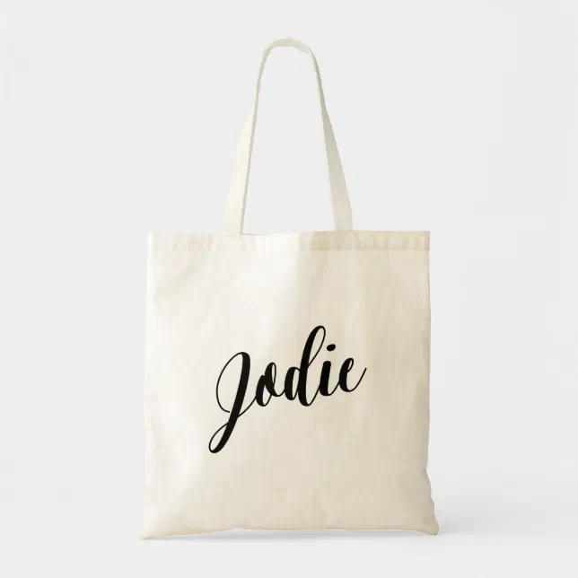 Personalized Script Tote Bag- Jodie | Zazzle