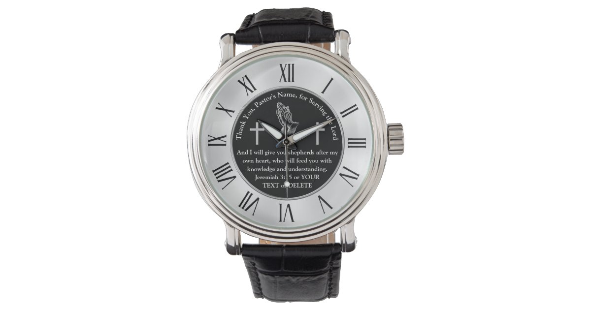 Personalized Scripture Gift Ideas for Pastors Watch | Zazzle