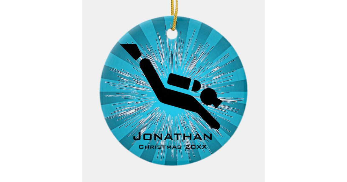 Personalized Scuba Diving Ornament | Zazzle