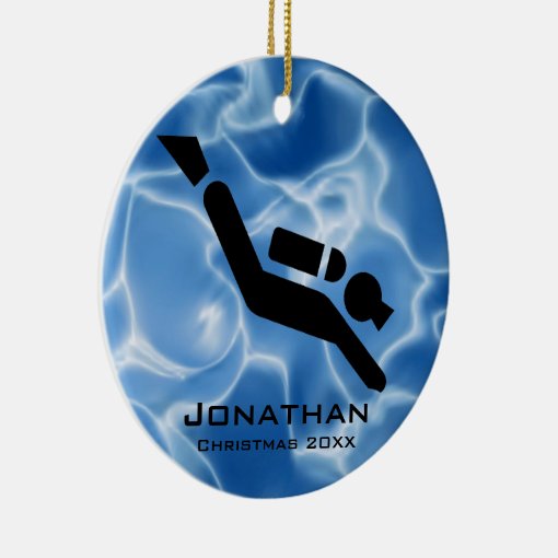 Personalized Scuba Diving Ornament | Zazzle