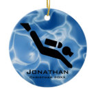 Personalized Scuba Diving Ornament | Zazzle