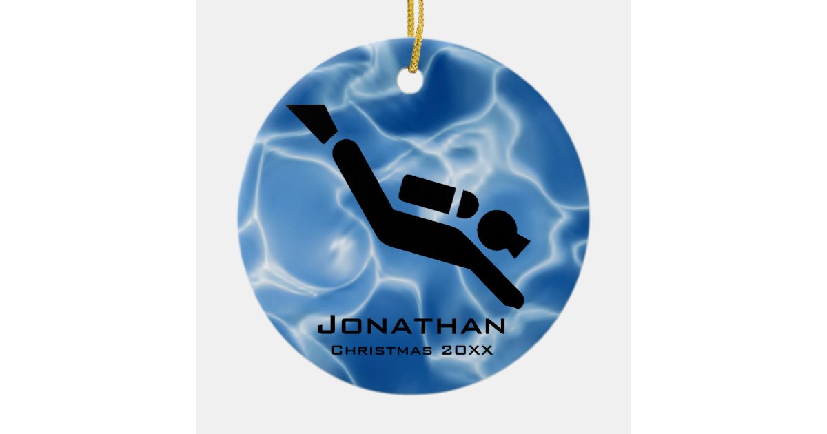 Personalized Scuba Diving Ornament | Zazzle