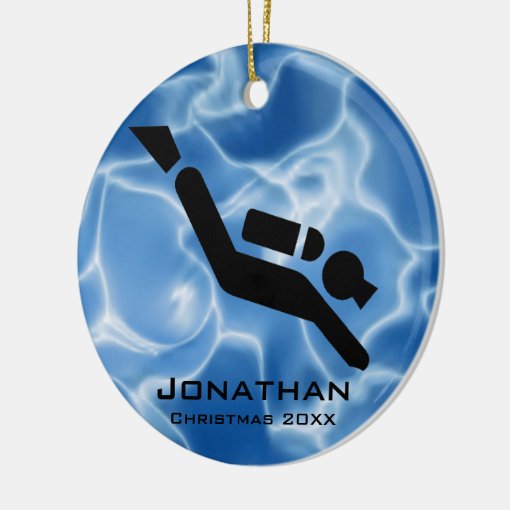 Personalized Scuba Diving Ornament | Zazzle