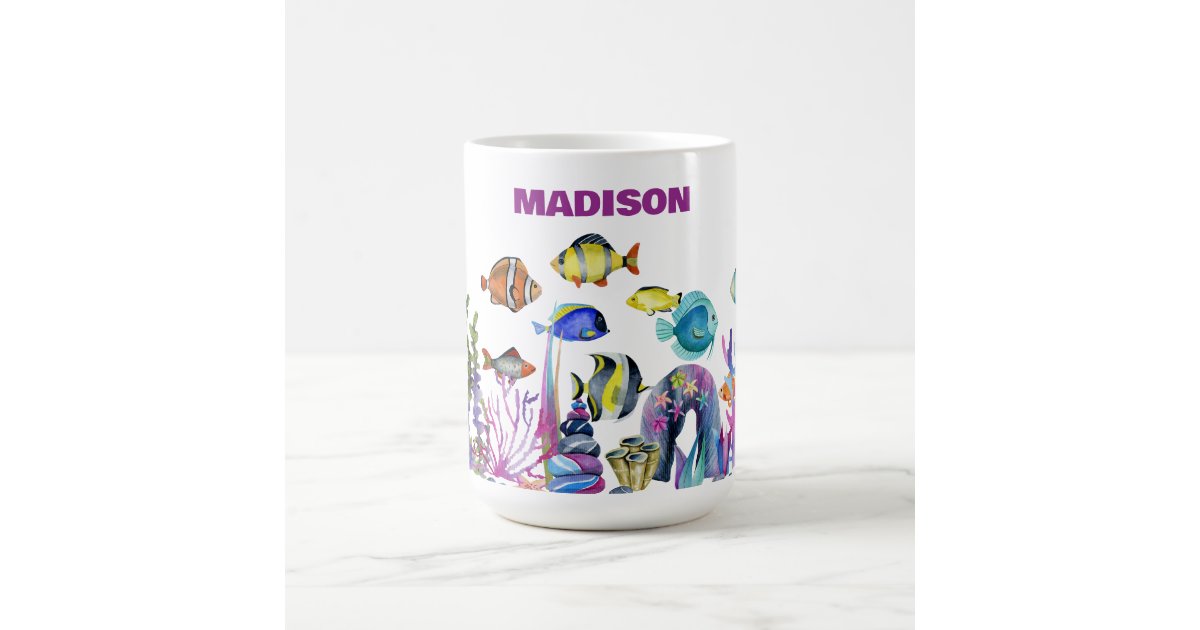 Personalized Sea Life Scene Coffee Mug | Zazzle