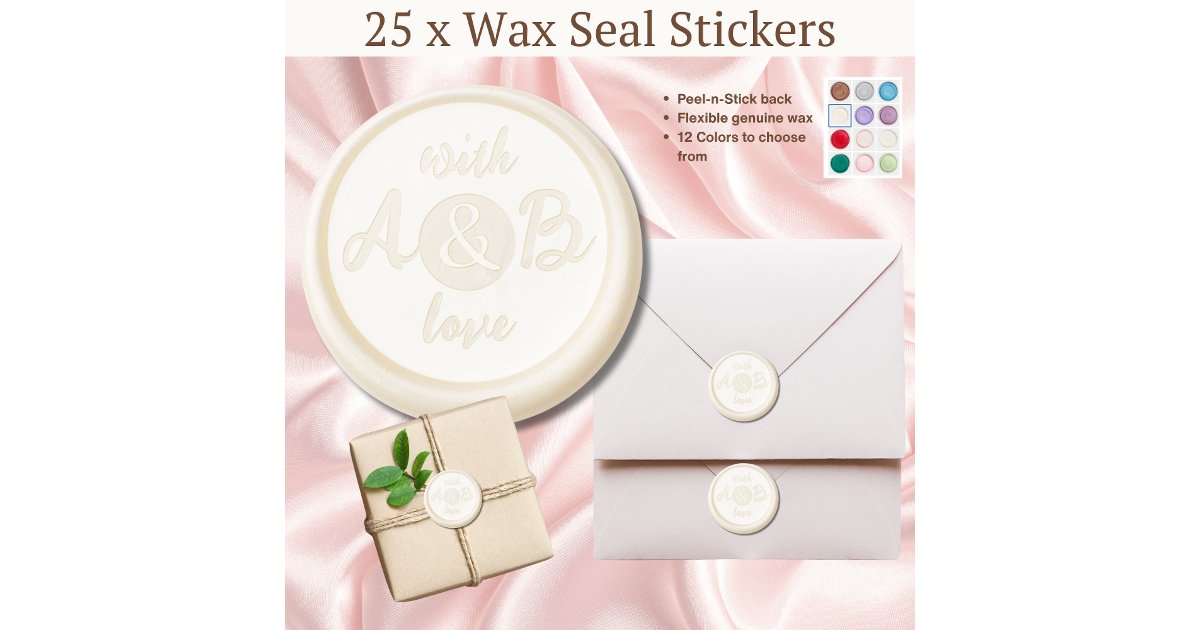 Personalized Seal Stickers, Wedding Envelope Seals Wax Seal Sticker ...