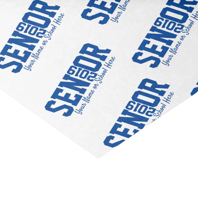 Personalized Senior Block Letter Class of 2019 Tissue Paper | Zazzle