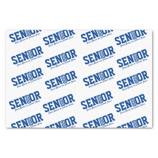 Personalized Senior Block Letter Class of 2019 Tissue Paper | Zazzle