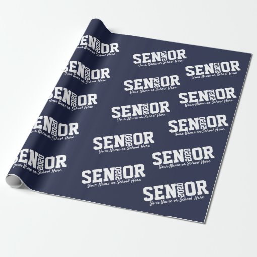 Personalized Senior Block Letter Class of 2020 Wrapping Paper | Zazzle