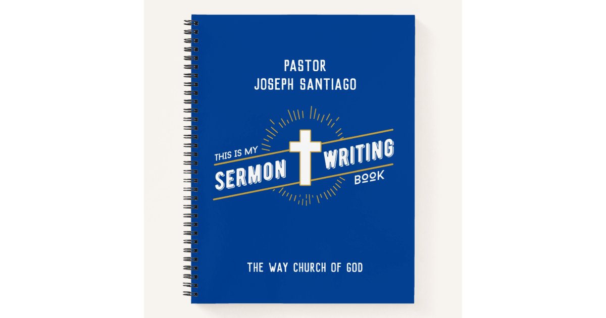 Personalized Sermon Writing Notebook | Zazzle