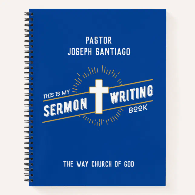 Personalized Sermon Writing Notebook | Zazzle