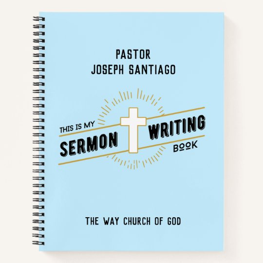 Personalized Sermon Writing Notebook | Zazzle.com