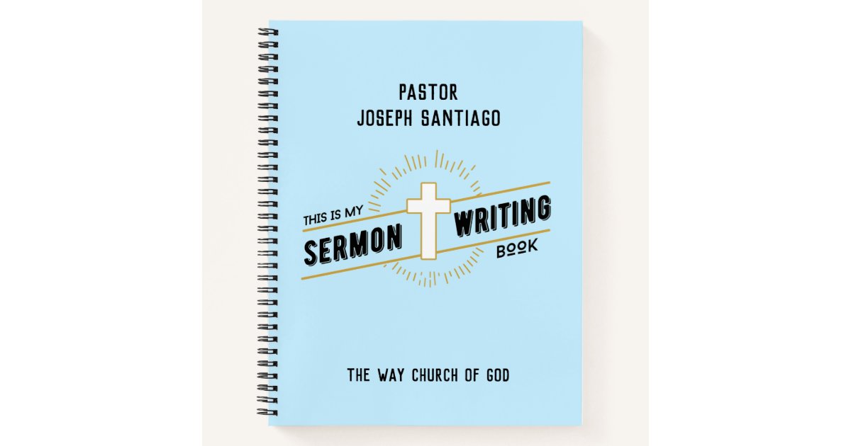 Personalized Sermon Writing Notebook | Zazzle