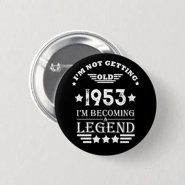 Personalized seventy vintage 70th birthday party button | Zazzle