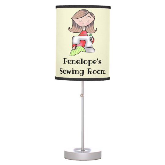 Personalized Sewing Room Table Lamp | Zazzle