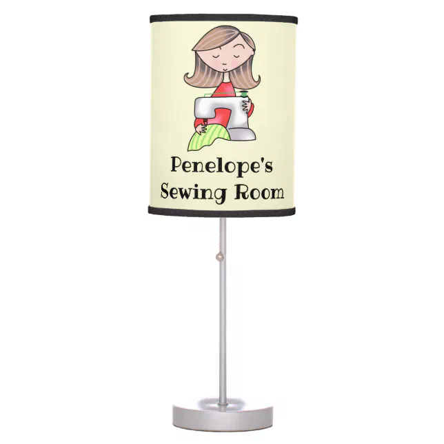 Personalized Sewing Room Table Lamp | Zazzle