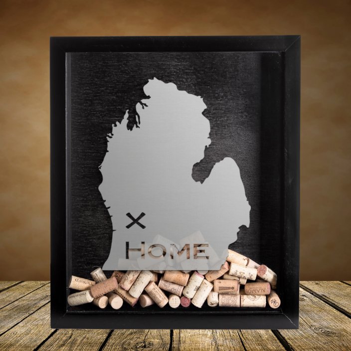 Personalized Shadow Box "Michigan" w/State & City | Zazzle.com