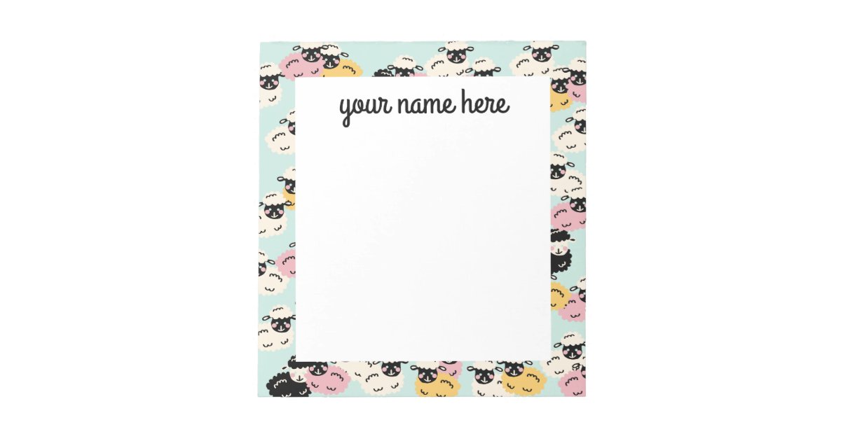 Personalized Sheep Notepad | Zazzle
