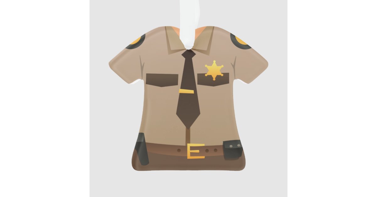 Personalized Sheriff Christmas Holiday Ornament | Zazzle