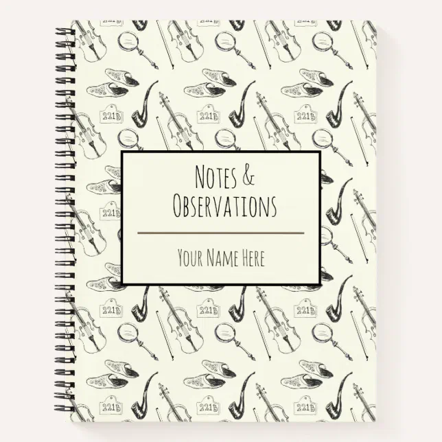 Personalized Sherlock Holmes Hand-Drawn Vintage Notebook | Zazzle