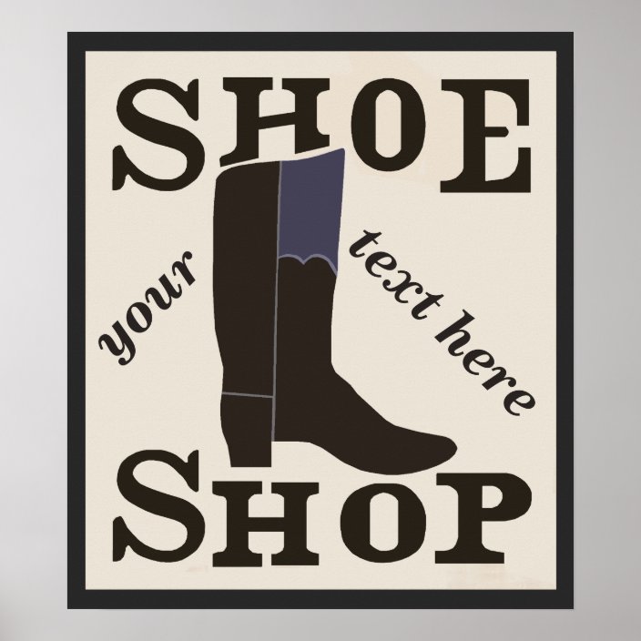 Personalized Shoe Shop Poster | Zazzle.com