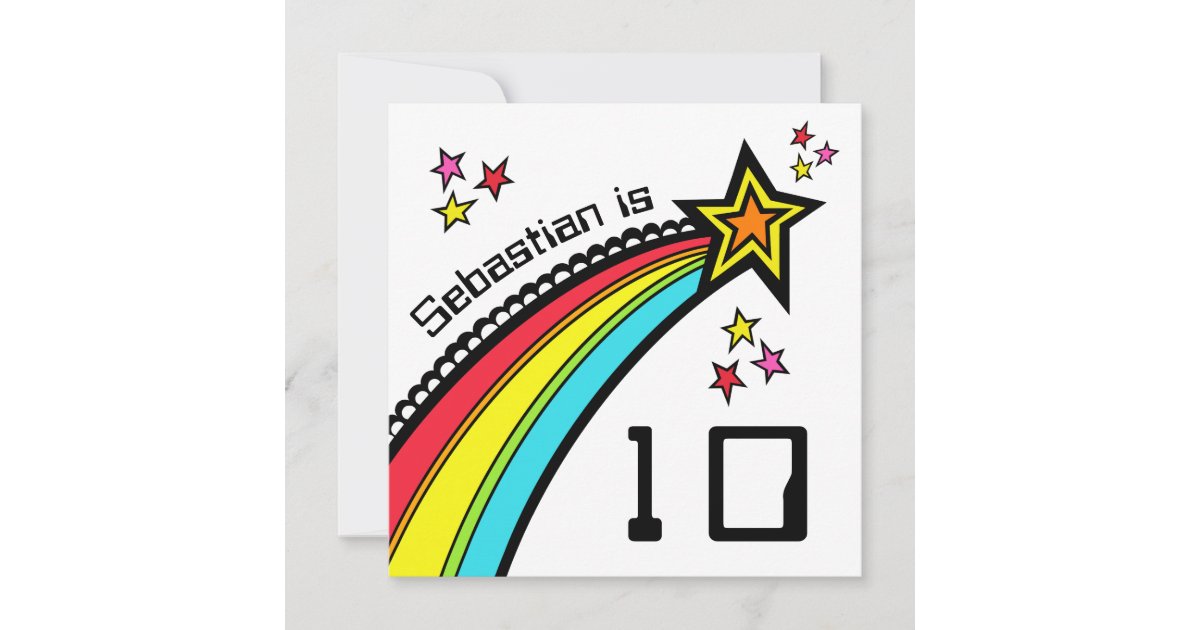 Personalized Shooting Star Birthday Invitation | Zazzle
