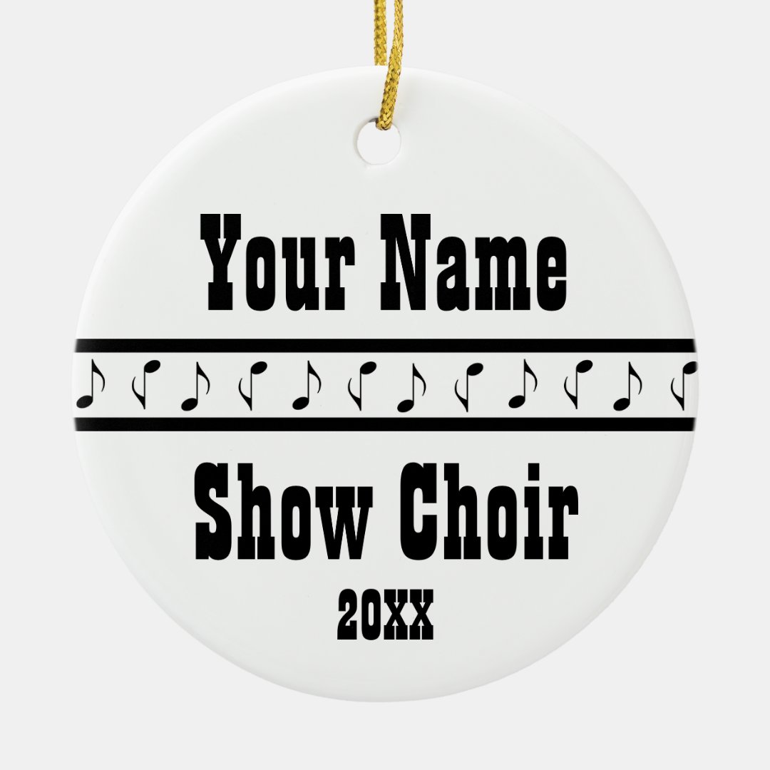 Personalized Show Choir Music Ornament Keepsake | Zazzle