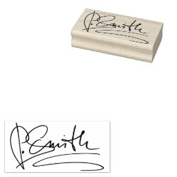 Personalized Signature Rubber Stamp | Zazzle