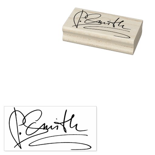 Personalized Signature Rubber Stamp | Zazzle