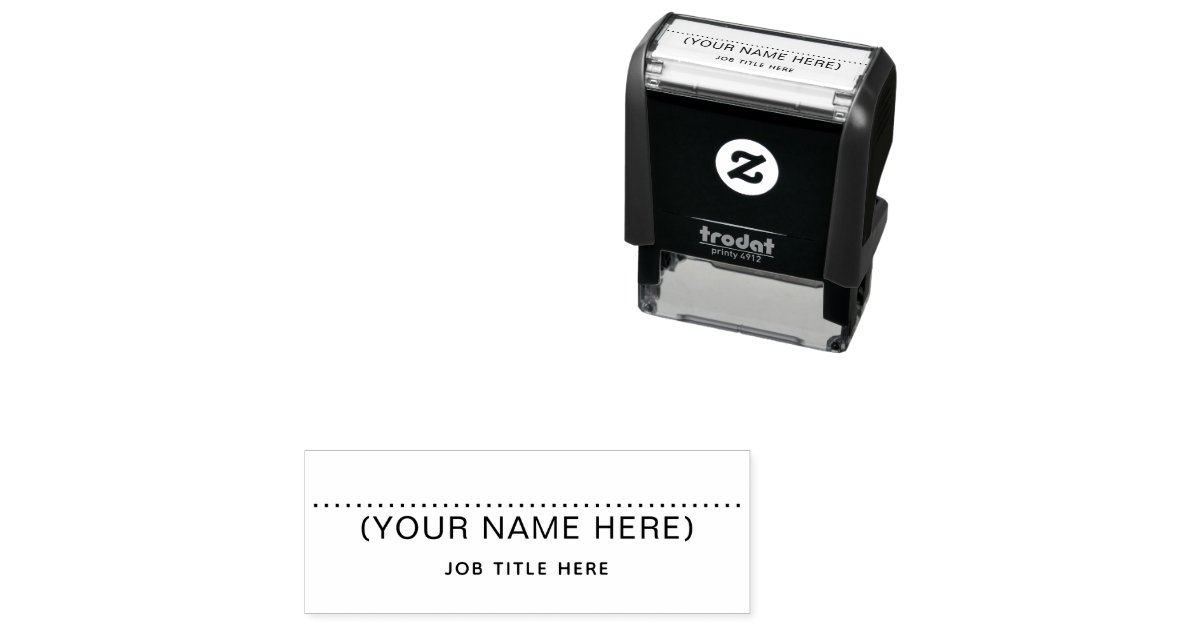 Personalized Signature Self Inking Office Stamp | Zazzle