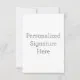 Personalized Signature Thank You Card | Zazzle