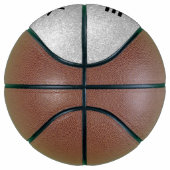 Personalized silver glittery sparkles print basketball | Zazzle