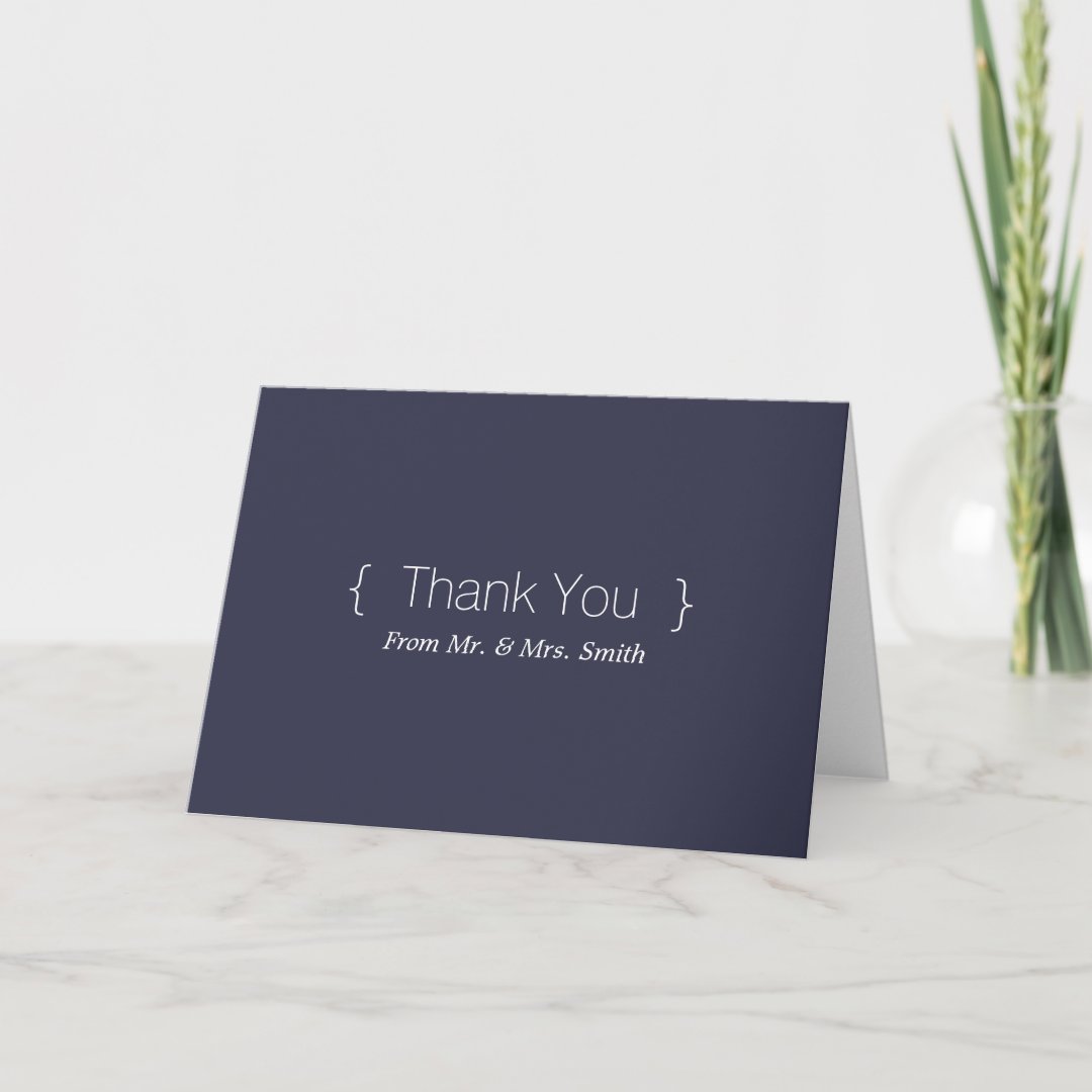 Personalized simple Elegant Thank You | Zazzle