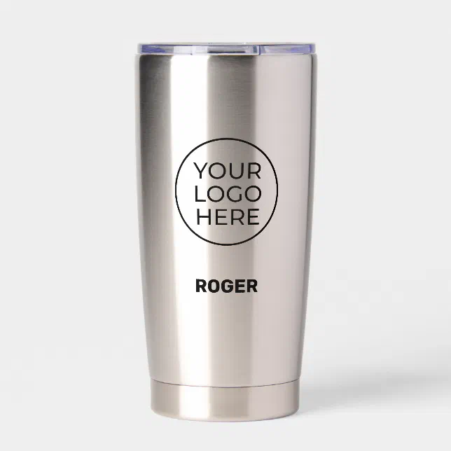 Personalized Simple Logo Stainless Steel Tumbler | Zazzle