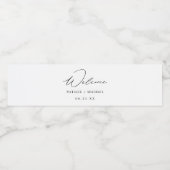 Personalized Simple Minimalist Calligraphy Wedding Water Bottle Label ...