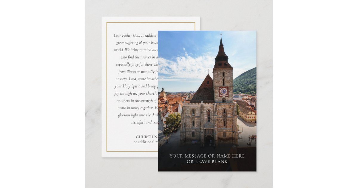Personalized Simple Photo Church Prayer Card | Zazzle