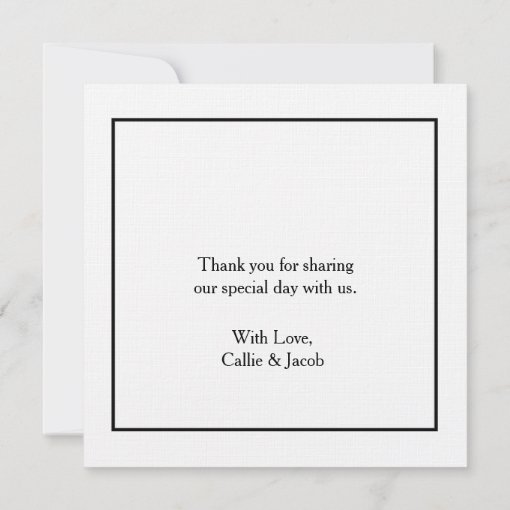 Personalized Simple Square Photo Thank You Card | Zazzle