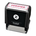 Personalized Simple Stylish Red Ink VERIFIED Self-inking Stamp | Zazzle