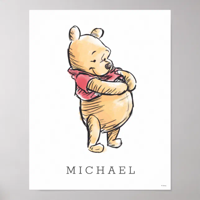 Personalized Simple Winnie the Pooh Poster | Zazzle