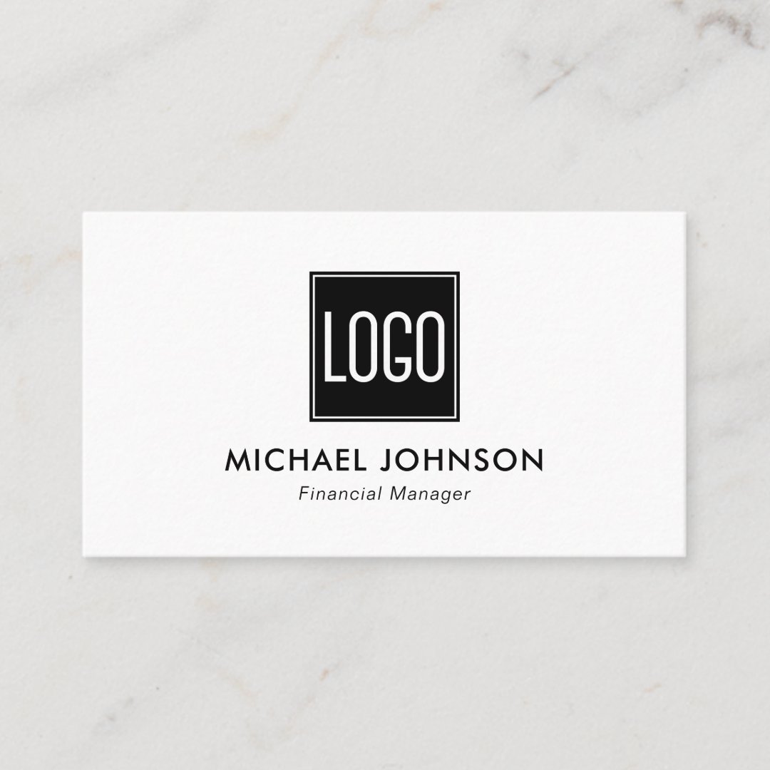Personalized Simple Your Logo Business Card | Zazzle