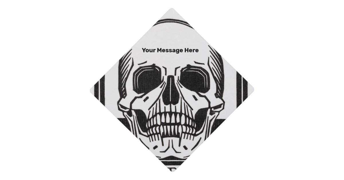 Personalized Skeleton Birthday Halloween Party Graduation Cap Topper ...