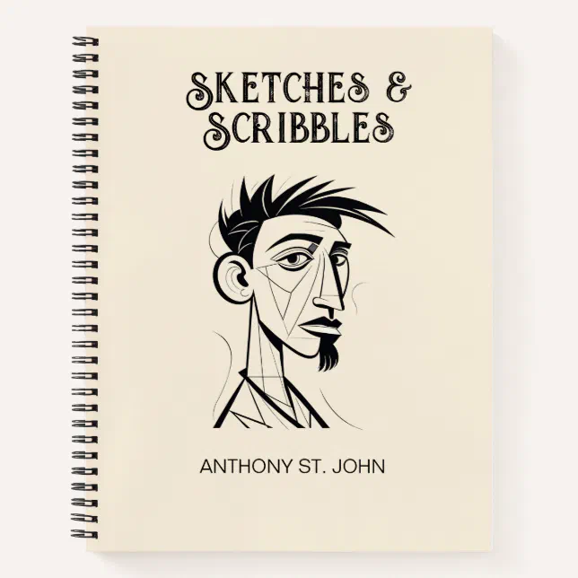 Personalized Sketches and Scribbles Notebook | Zazzle