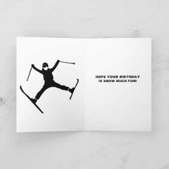 Personalized Ski Tricks Birthday Card for Skiers | Zazzle